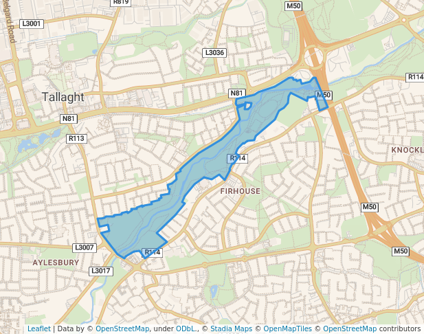 Dodder Valley Park in Dublin | Map and Routes
