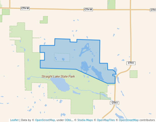 Straight River Wildlife Area in Frederic | Map and Routes