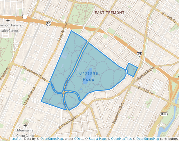Crotona Park in New York | Map and Routes