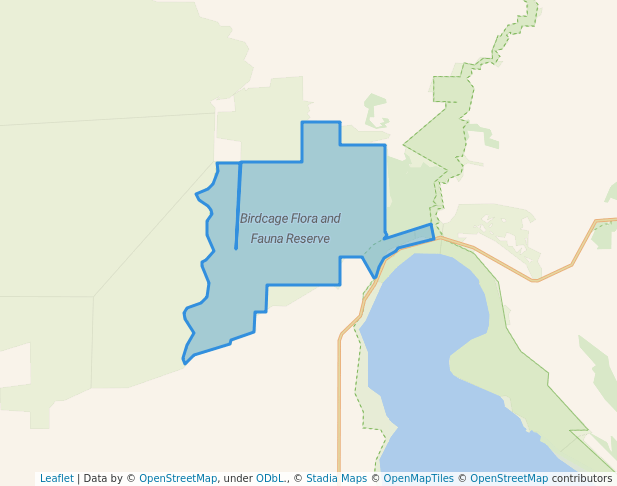 Birdcage Flora and Fauna Reserve in Rainbow | Map and Routes