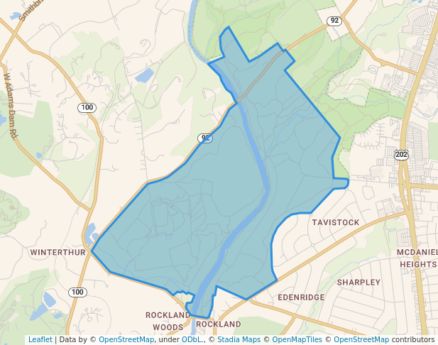 Brandywine Creek State Park in Wilmington | Map and Routes