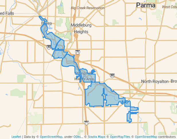 Mill Stream Run Reservation in Strongsville | Map and Routes