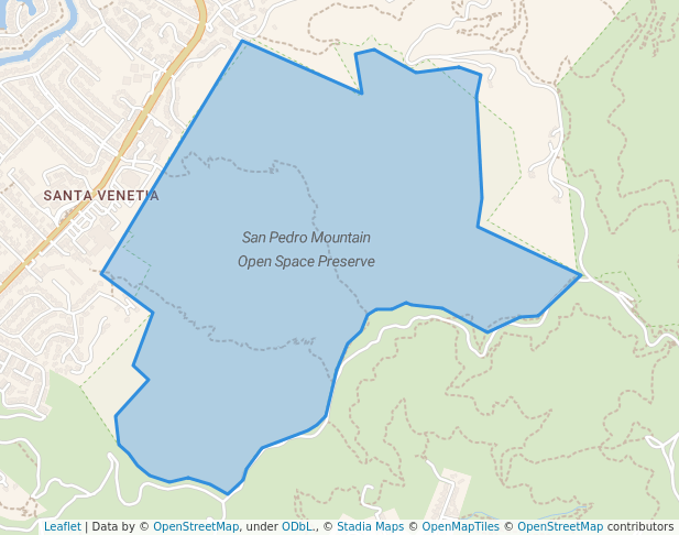 San Pedro Mountain Open Space Preserve in San Rafael | Map and Routes