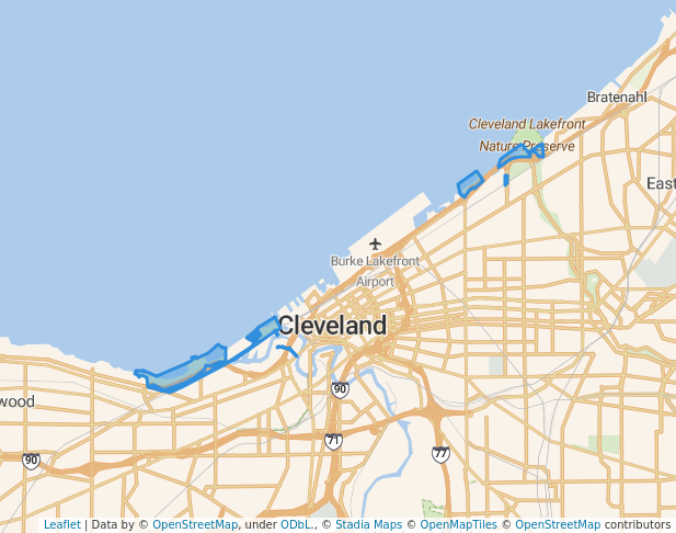Lakefront Reservation in Cleveland | Map and Routes
