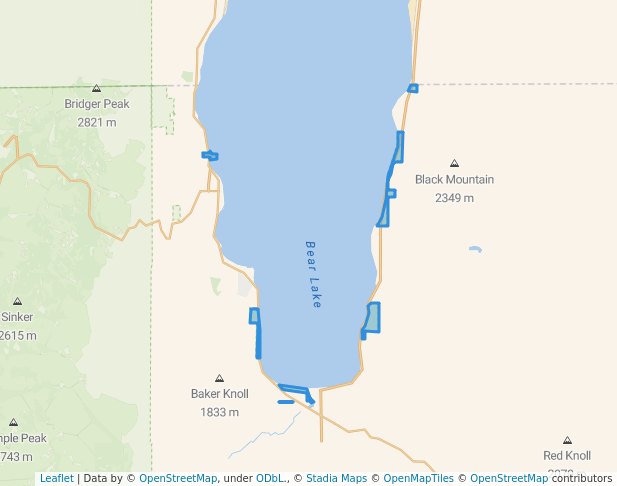 Bear Lake State Park in Laketown | Map and Routes