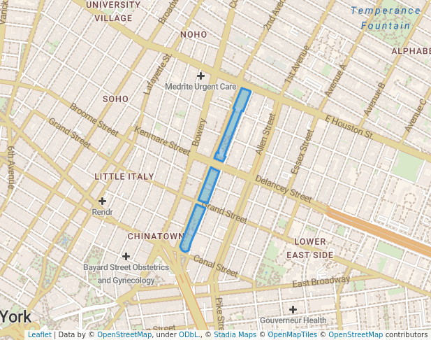Sara D. Roosevelt Park in New York | Map and Routes