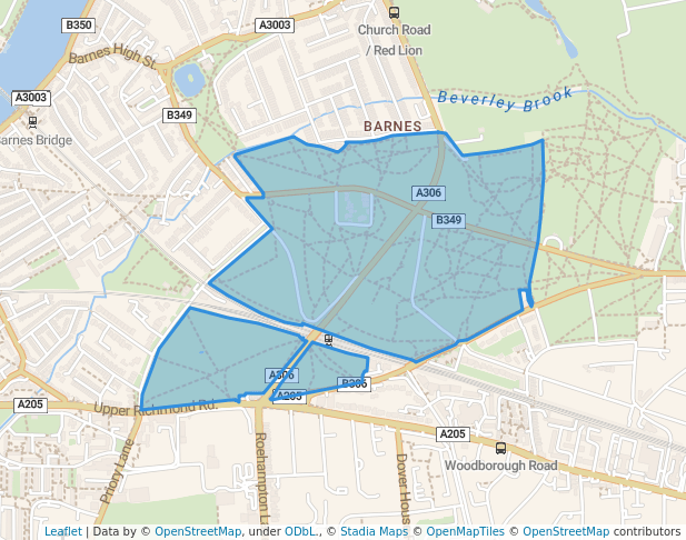 Barnes Common in London | Map and Routes
