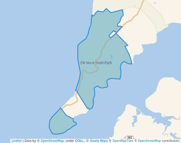 Elk Neck State Park in North East | Map and Routes