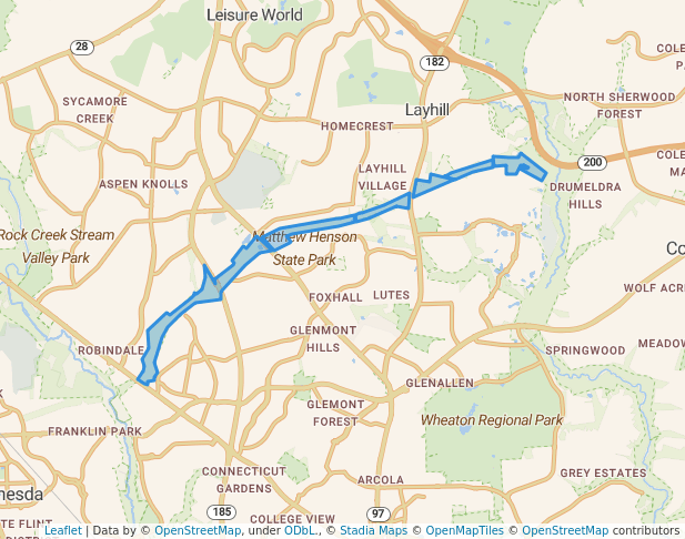 Matthew Henson State Park in Silver Spring | Map and Routes