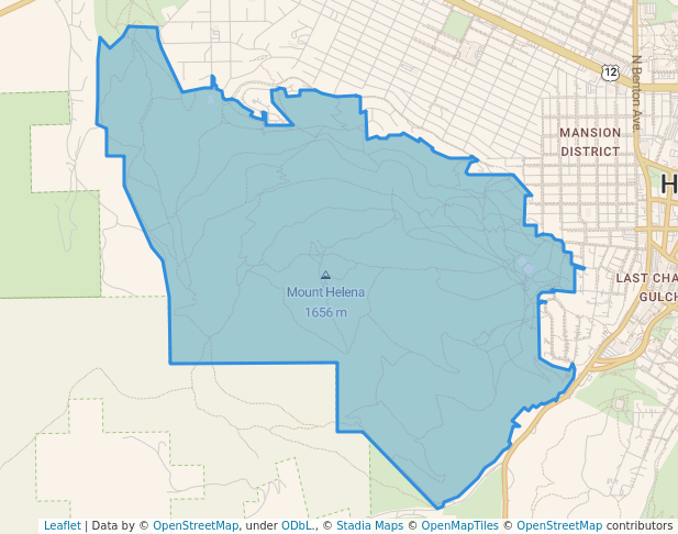 Mount Helena City Park in Helena | Map and Routes