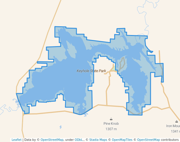 Keyhole State Park in Moorcroft | Map and Routes