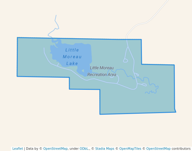 Little Moreau Recreation Area in Timber Lake | Map and Routes
