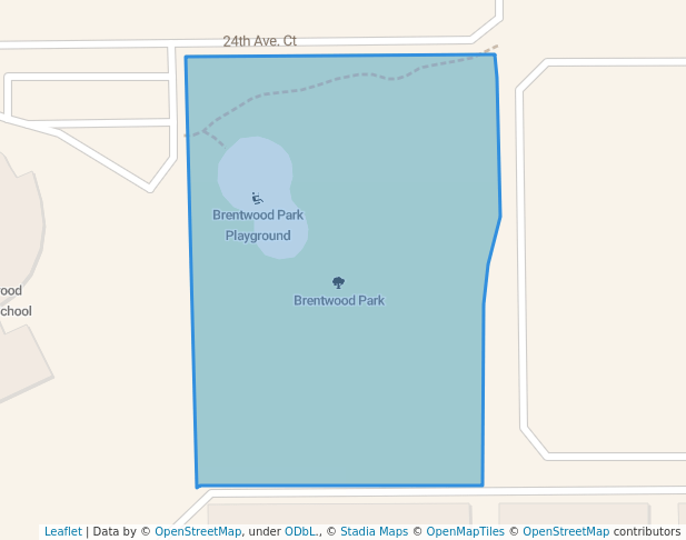 Brentwood Park in Greeley | Map and Routes