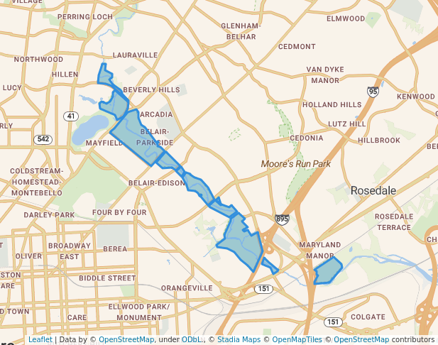 Herring Run Park in Baltimore | Map and Routes