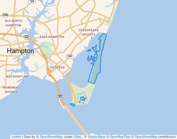 Fort Monroe National Monument in Hampton | Map and Routes