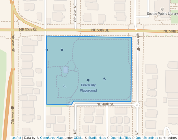 University Playground in Seattle | Map and Routes