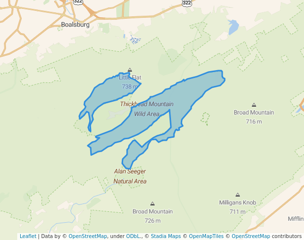 Thickhead Mountain Wild Area in Centre Hall | Map and Routes
