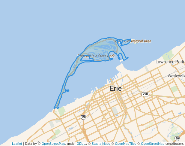Presque Isle State Park in Erie | Map and Routes