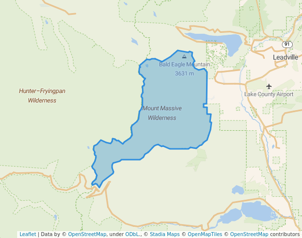 Mount Massive Wilderness in Leadville | Map and Routes