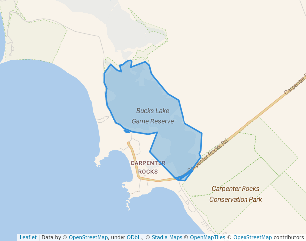 Bucks Lake Game Reserve in Carpenter Rocks | Map and Routes