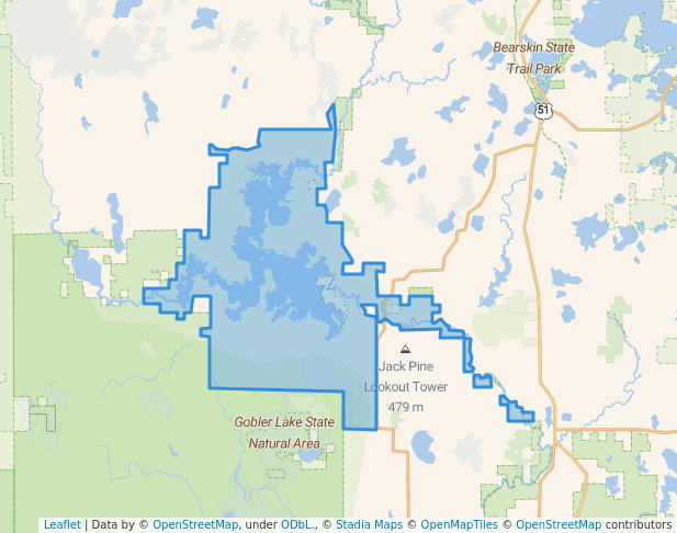 Willow Flowage Scenic Waters Area in Hazelhurst | Map and Routes