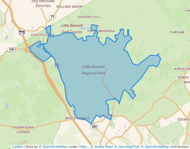 Little Bennett Regional Park in Clarksburg | Map and Routes