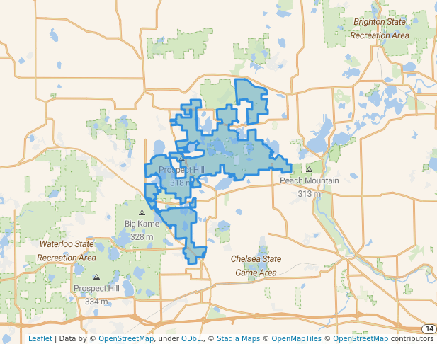 Pinckney State Recreation Area in Gregory | Map and Routes
