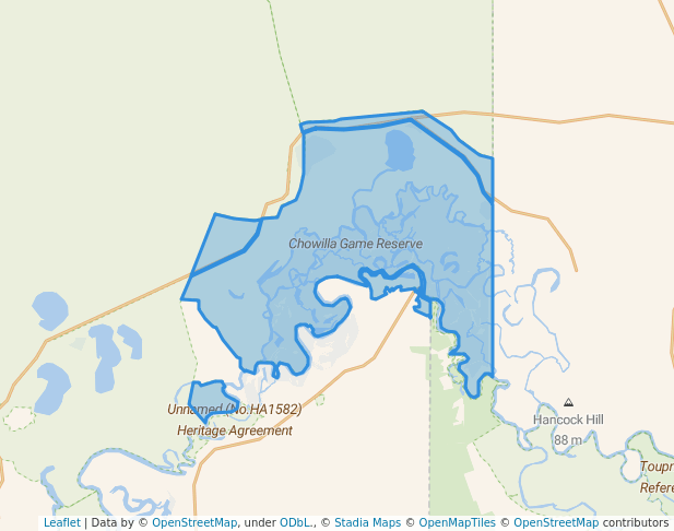 Chowilla Game Reserve in Chowilla | Map and Routes