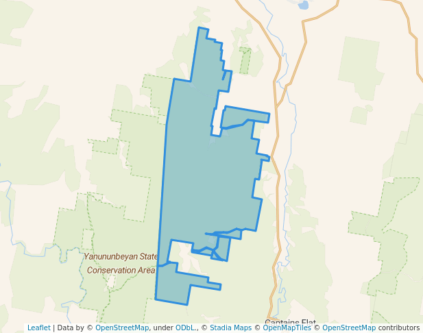 Yanununbeyan National Park in Captains Flat | Map and Routes
