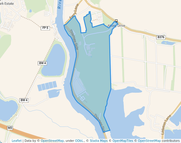 Laleham Park in Staines-upon-Thames | Map and Routes