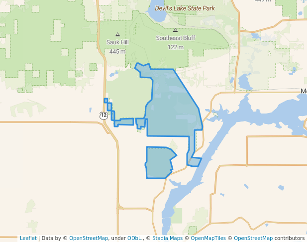 Sauk Prairie State Recreation Area in Merrimac | Map and Routes