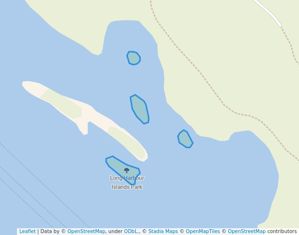 Long Harbour Islands Park in Long Harbour | Map and Routes