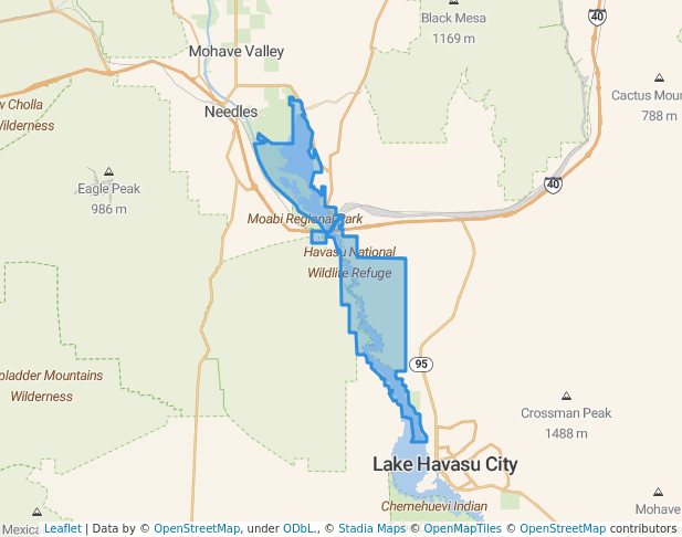 Havasu National Wildlife Refuge in Topock | Map and Routes