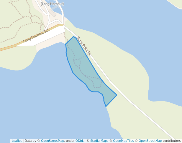 Welbury Bay Park in Long Harbour | Map and Routes