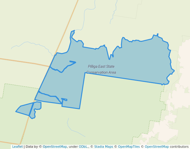 Pilliga East State Conservation Area in The Pilliga | Map and Routes