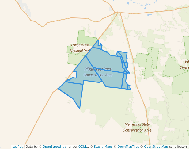 Pilliga West State Conservation Area in Urawilkie | Map and Routes