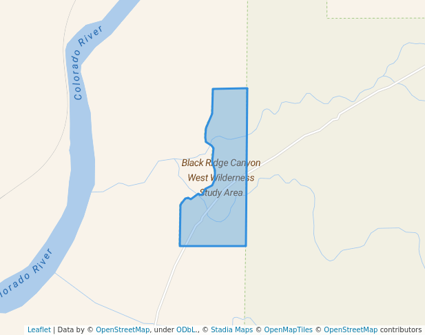 Black Ridge Canyon West Wilderness Study Area in Cisco | Map and Routes