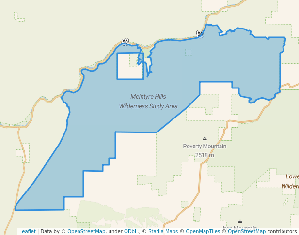 McIntyre Hills Wilderness Study Area in Cotopaxi | Map and Routes