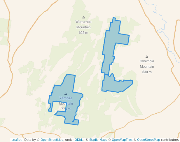 Conimbla National Park in Bumbaldry | Map and Routes