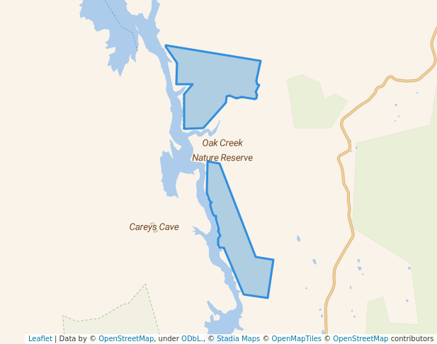 Oak Creek Nature Reserve in Wee Jasper | Map and Routes