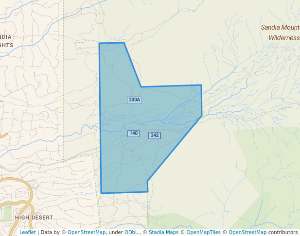Elena Gallegos Picnic Area/Albert G. Simms Park in Albuquerque | Map ...
