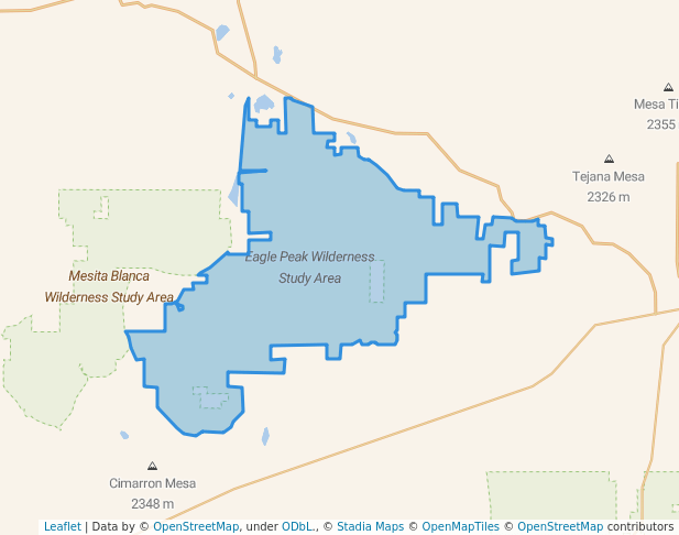 Eagle Peak Wilderness Study Area in Quemado | Map and Routes