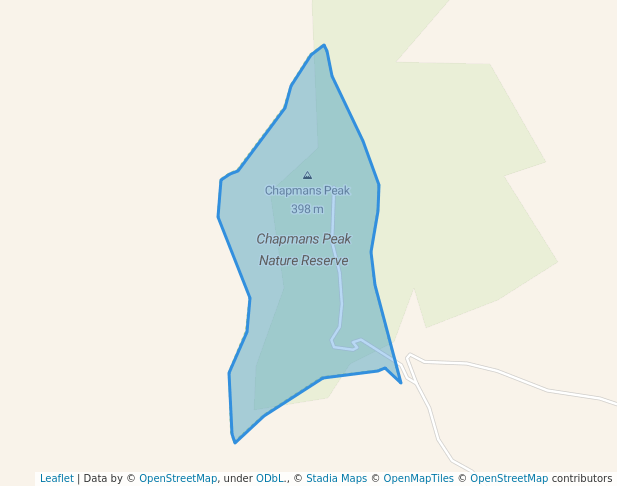 Chapmans Peak Nature Reserve in Coaldale | Map and Routes