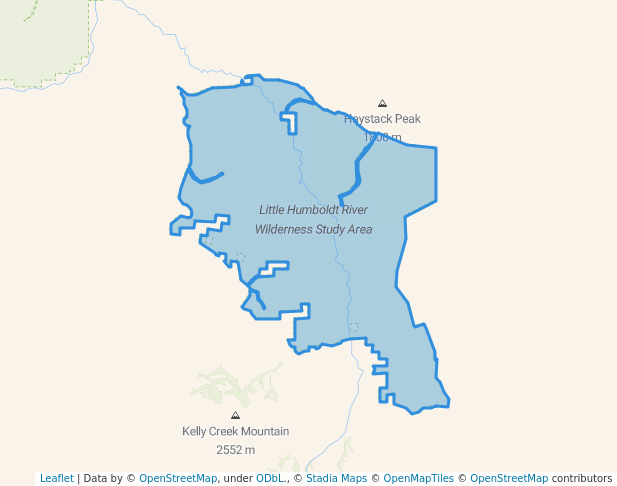 Little Humboldt River Wilderness Study Area in Golconda | Map and Routes
