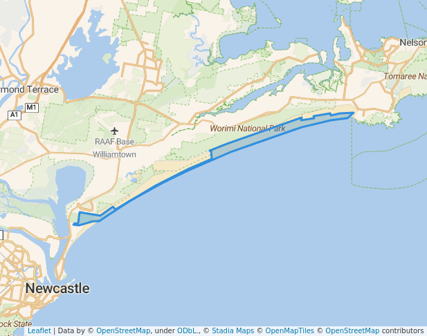 Worimi Regional Park in Salt Ash | Map and Routes