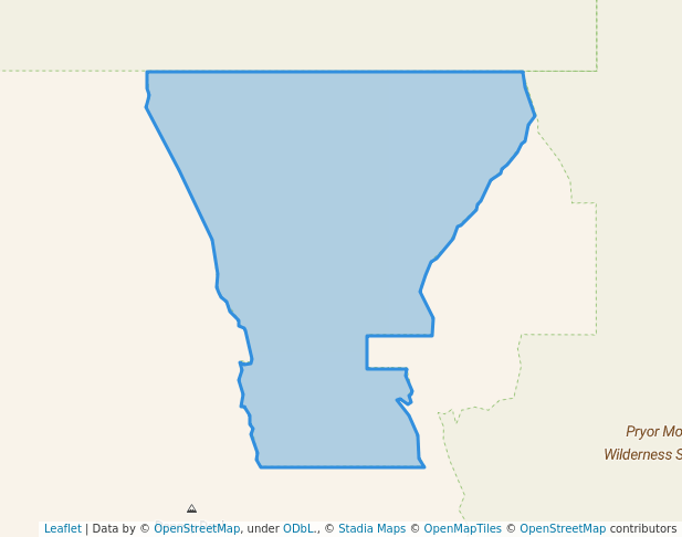 Burnt Timber Canyon Wilderness Study Area in Bridger | Map and Routes