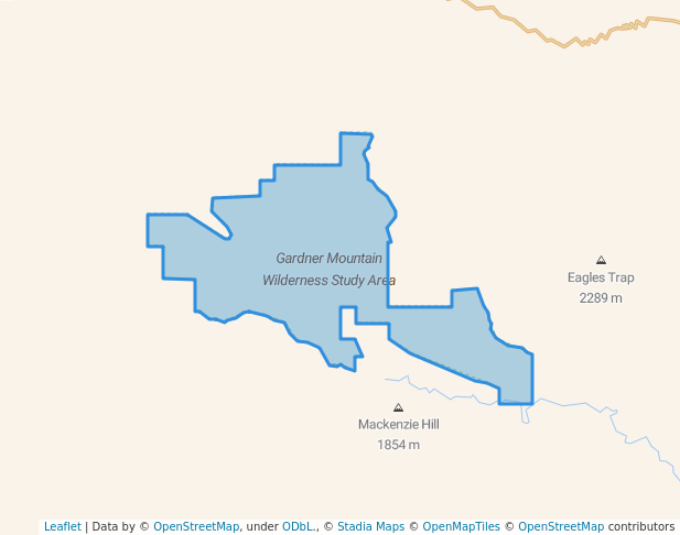 Gardner Mountain Wilderness Study Area in Kaycee | Map and Routes