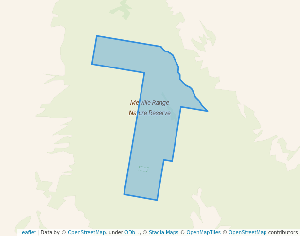 Melville Range Nature Reserve in Piallaway | Map and Routes