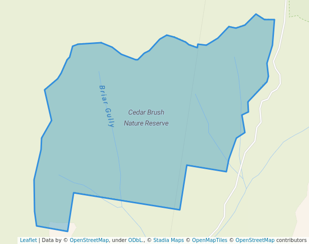 Cedar Brush Nature Reserve in Upper Dartbrook | Map and Routes