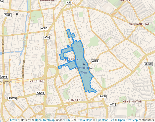 Everton Park in Liverpool | Map and Routes